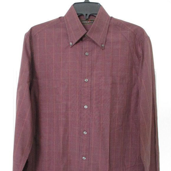 Joseph Abboud | Shirts | Joseph Abboud Mens Ls Maroon Cotton Button ...
